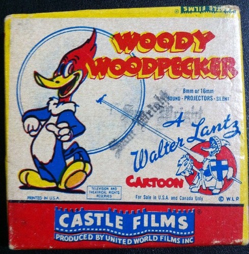VINTAGE Castle Films Woody Woodpecker Young and Handsome Cartoon~#507 ...
