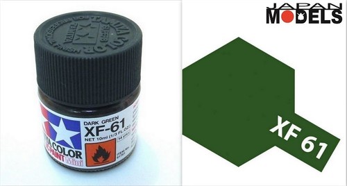 Acrylic Paint - Colore Acrilico 10ml XF-61 XF61 DARK GREEN 81761 Tamiya ...