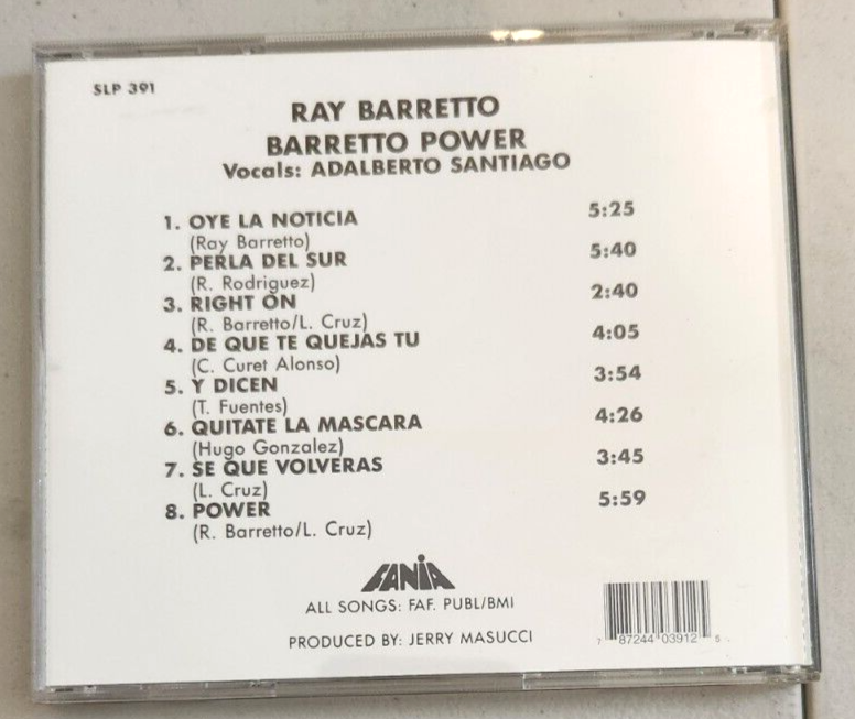 Ray Barreto - Power - CD RARE ORIGINAL FANIA SLP 391 Adalberto Santiago | eBay