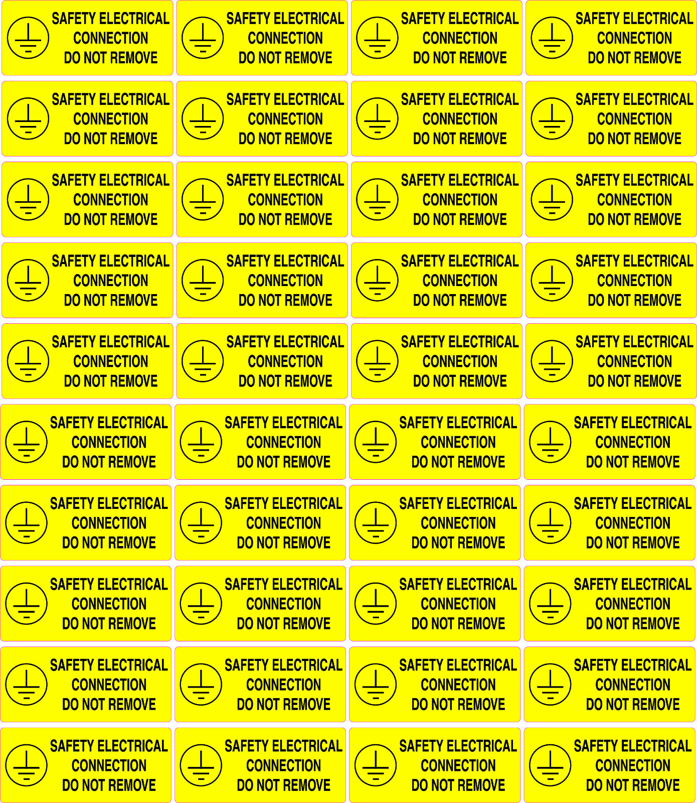 Electrical Warning Labels 230v 240v 400v 415v 440v Electric Shock, High ...