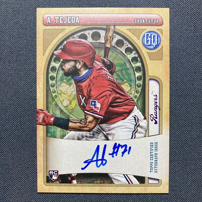 ANDERSON TEJADA RC 2021 Gypsy Queen #GQA-AT On-Card Auto Texas Rangers ...