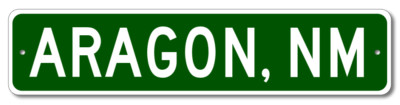 Aragon, New Mexico Metal Wall Decor City Limit Sign - Aluminum | eBay