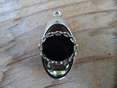 Oval Orb Flat Pendant 10x12mm Rhodium Silver (pkg 12) 1300 | eBay