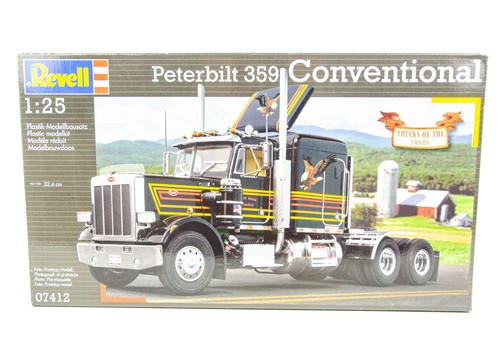 Revell 1/25 Peterbilt 359 Conventional Semi Tractor Truck Model Kit ...