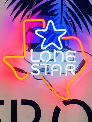 Lone Star Outline Texas Acrylic Neon Lamp Sign 14"x10" Bar Hanging ...