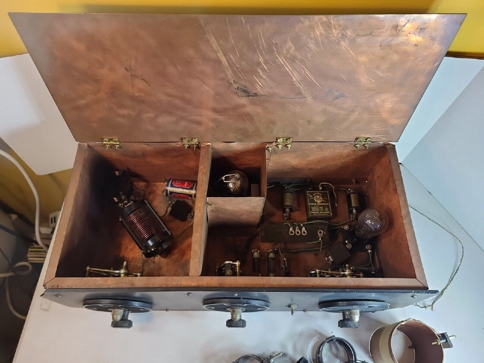 Antique Custom Ham Radio Copper NEUTRODYNE RAF tube kit stereo 91 S3 | eBay