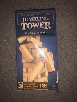 Traditions Jumbling Tower 48 Pieces Classic Wooden Game By Cardinal ...