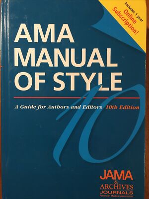AMA Manual of Style : A Guide for Authors and Editors Special Online ...