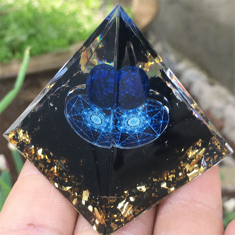 Reiki Energy Healing Large Chakra Orgone Orgonite Obsidian Crystal Pyramid | eBay