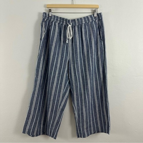 Beachlunchlounge Margot Drawstring Striped Pants Women's Size L | eBay