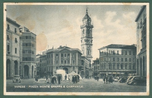 Lombardia. VARESE. Piazza Monte Grappa. Cartolina d'epoca viaggiata nel ...
