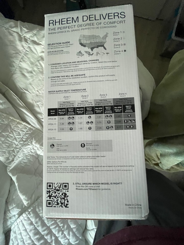 Rheem RTEX-11 240V Tankless Electric Water Heater 691059977209| eBay