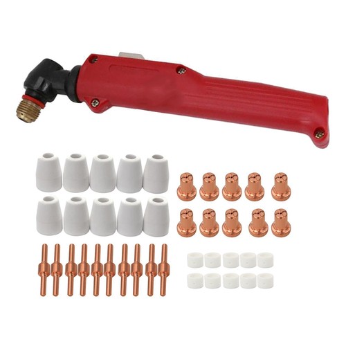 41Pcs PT31 Plasma Cutter Torch Head Body Cutting Extend Tips Cups Rings ...