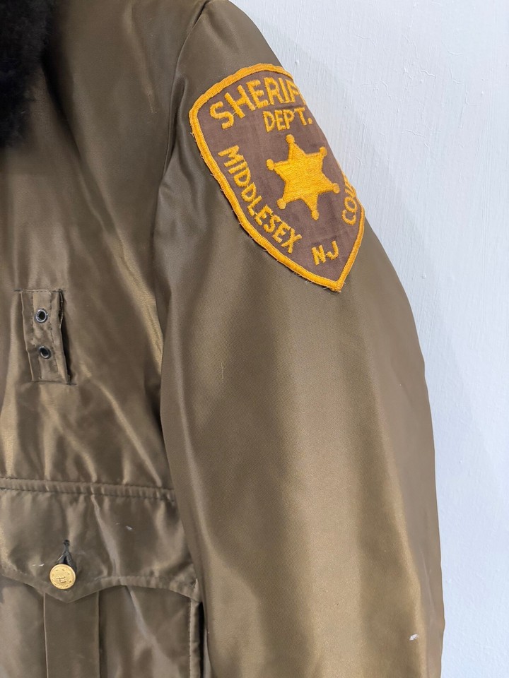 Vintage 1970's 80's Sheriff Police Bomber Jacket 38 Regular Middlesex ...