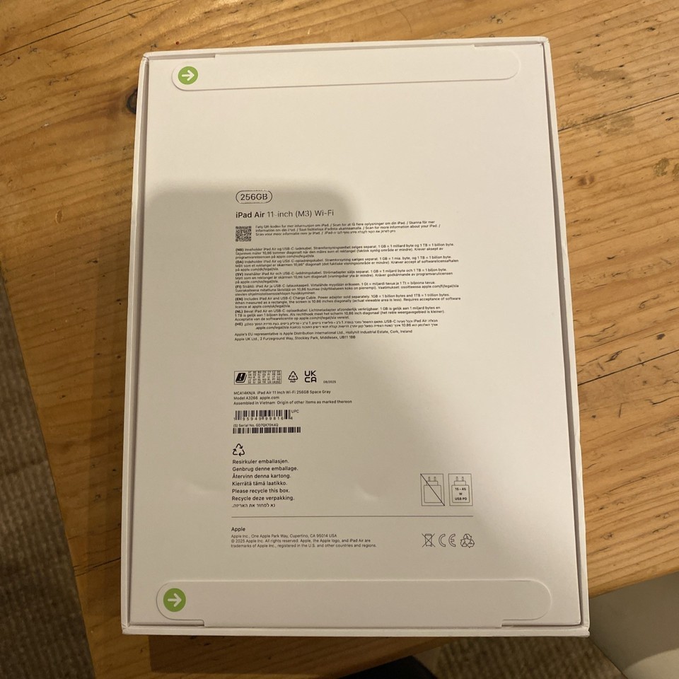 Apple iPad Air 11 Inch M3 WiFi (2025) 256GB - A3266, (Space Gray NEW ...