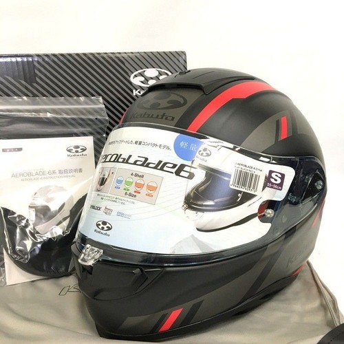 OGK KABUTO AEROBLADE-6 DYNA Full Face Helmet 2022 Flat Black Red Size ...