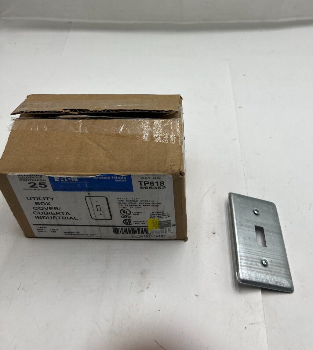 (Box of 25) Eaton Utility Box Switch Cover 1/8" Raised Crouse Hinds ...