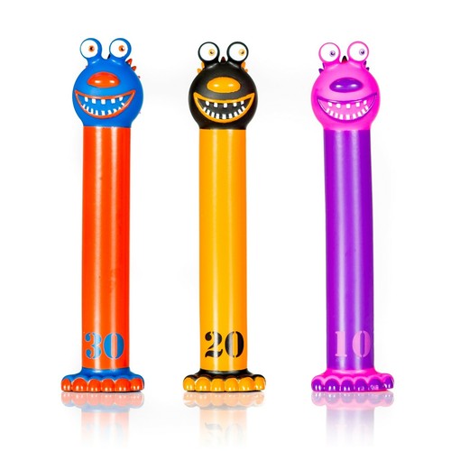 MARU SPIKEY MONSTER DIVE STICKS SWIMMING POOL TOYS SET OF 3 ...