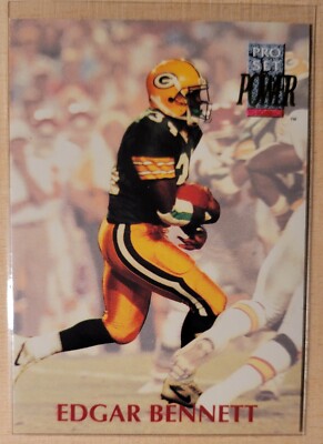 1992 Pro Set Power Edgar Bennett ROOKIE CARD (RC) Green Bay Packers ...