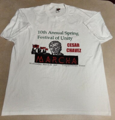 VTG 90s 1998 Cesar Chavez Human rights march Graphic shirt XL Festival ...