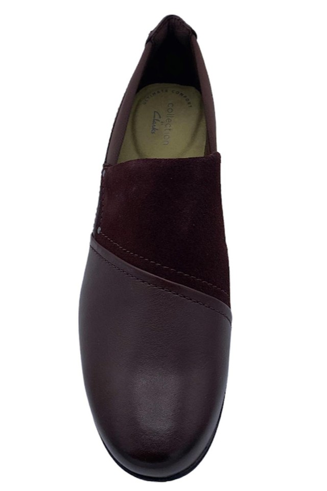 Clarks Collection Leather Heeled Shooties Emily Step Burgundy | eBay