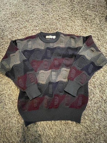 VTG Brian Mac Neil Men's Crewneck Sweater Size M Wool Cotton Knit | eBay