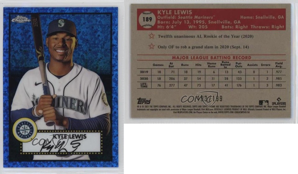 2021 Chrome Platinum Anniversary Blue Mini-Diamond Refractor /199 Kyle ...