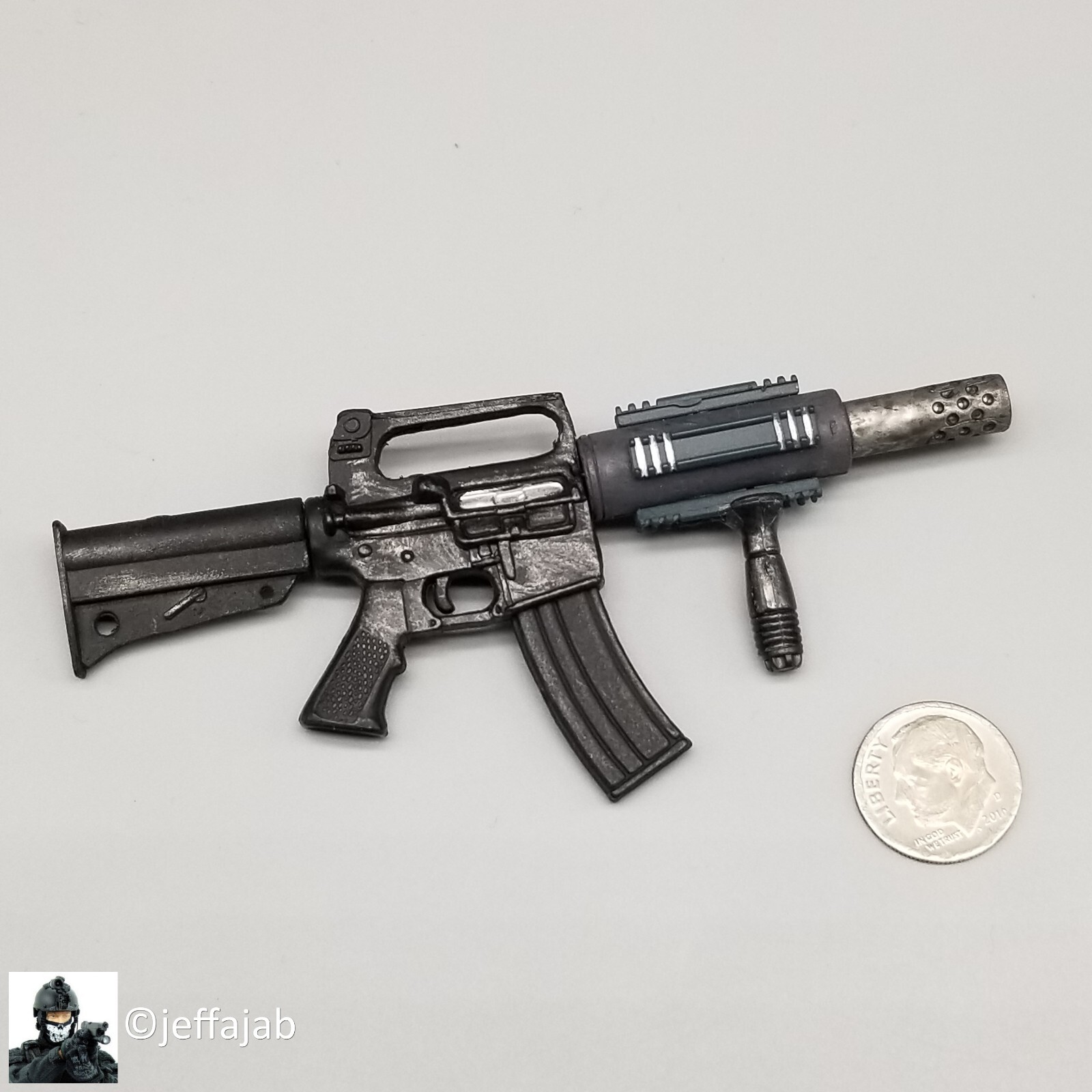 1:6 Ultimate Soldier M16 Rifle w/ Suppressor for 12" GI Joe BBI Dragon ...