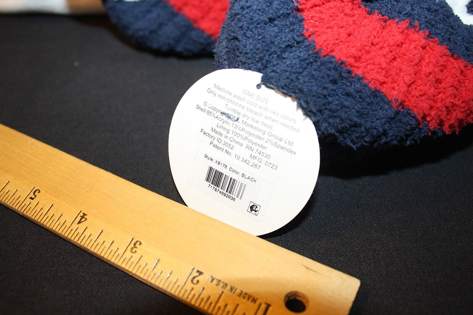 MR. MR BINGLE CHRISTMAS COZY FOOTSIE GRIPPER SLIPPER LINED BLUE SOCKS ...