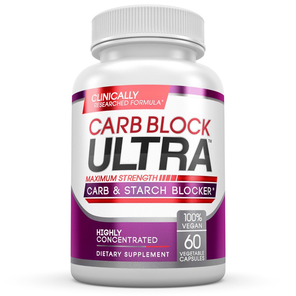 CARB BLOCK ULTRA Starch Blocker Diet Cheat Pill for Rapid Weight Loss ...