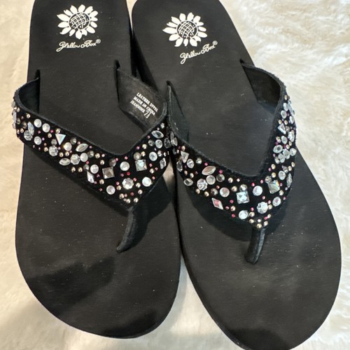 Yellow Box Women’s Flip Flops - Jeannine - Crystals 7.5M New | eBay