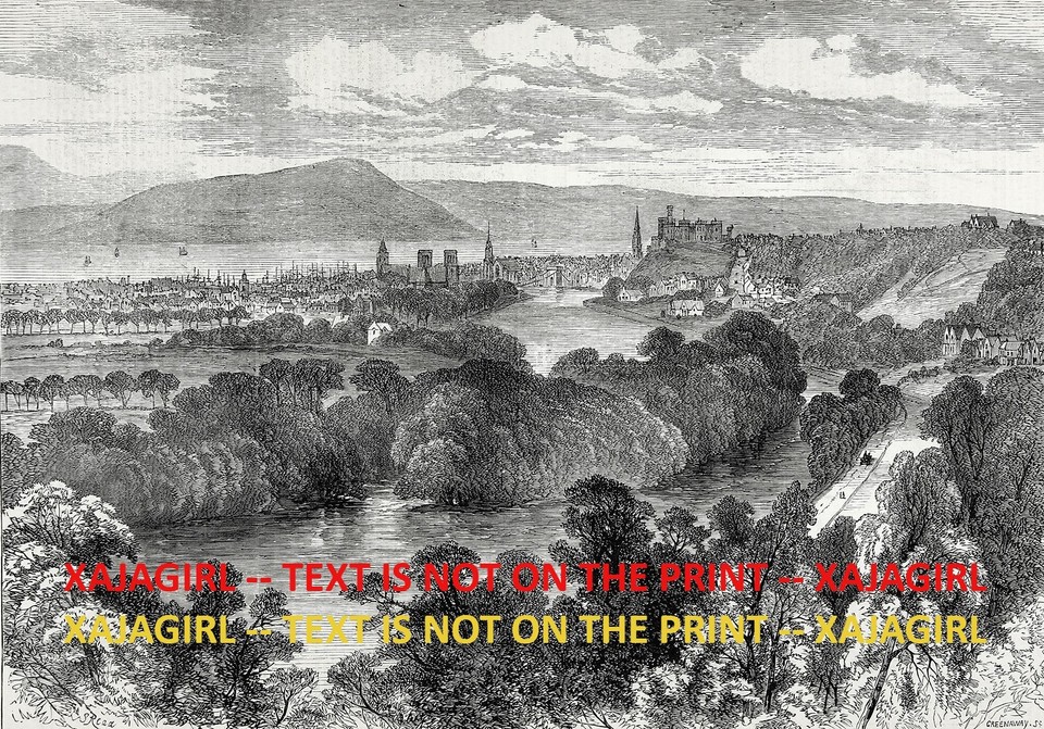 Scotland Inverness, River Ness, Castle, St Andrews 1870s Antique Print ...