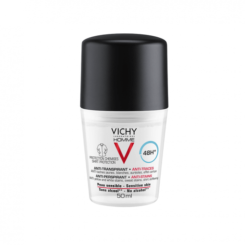 Vichy Homme Deodorant Anti-Perspirant Anti-Stains 48h 50ml ...