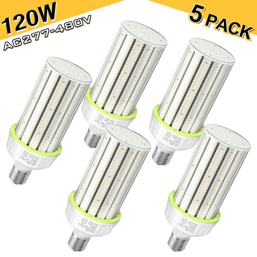 5X 480V LED Corn Light Bulb 120W E39 Mogul Base High Bay Warehouse Shop ...