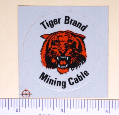 Coal Mining Sticker Tiger Brand Mining Cable White Bkg | eBay.de