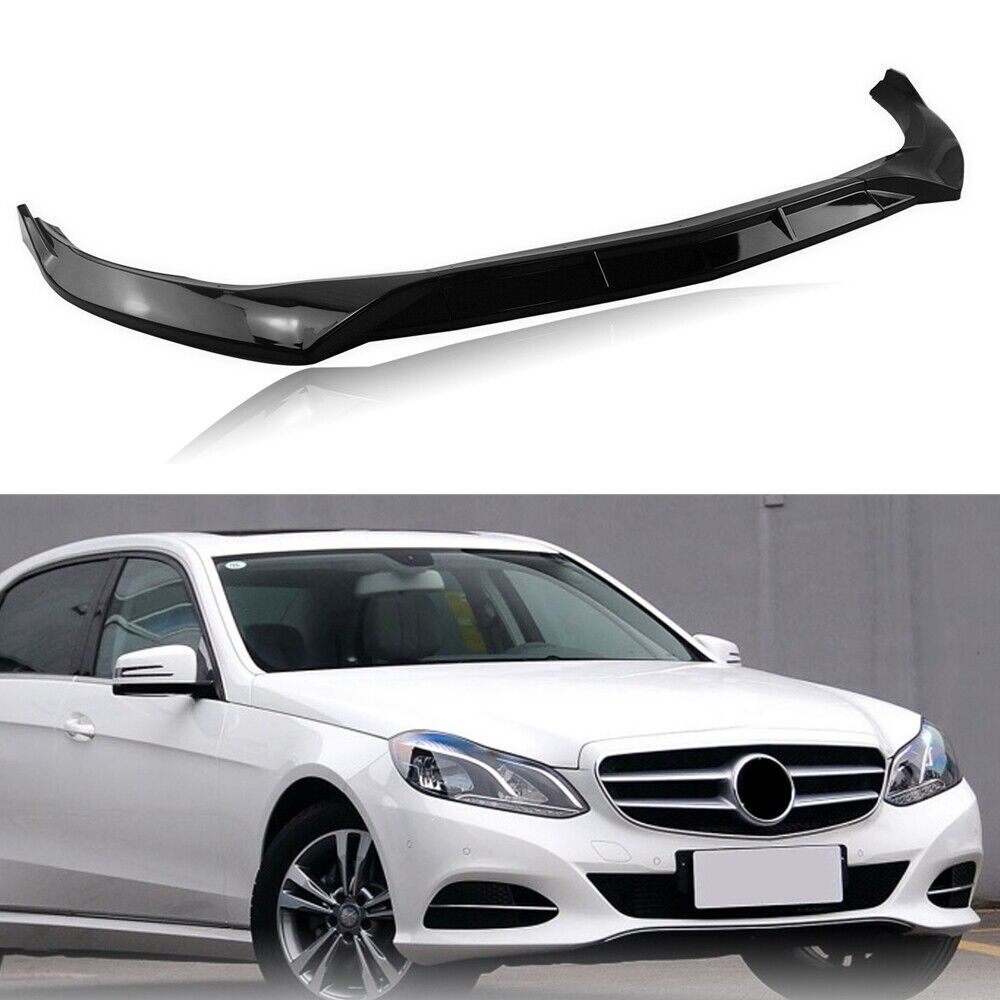 For 13-2015 Mercedes Benz W212 Front Bumper Spoiler Lip Splitter Glossy ...