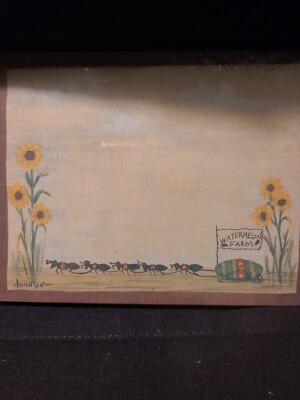 Cute Notepad W Flowers & Ants Watermelon Farm | eBay
