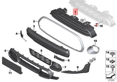 F56 MINI Cooper S Front Grill 51137335528 Genuine for sale online | eBay
