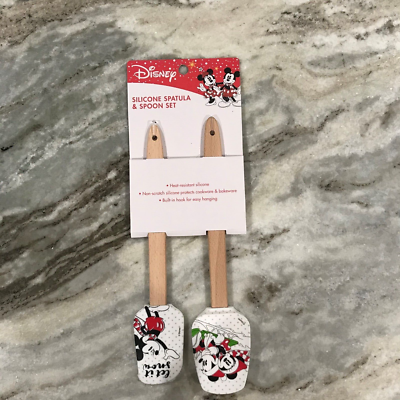 Disney Mickey & Minnie Mouse Christmas Silicone Spatula and Spoon Set ...
