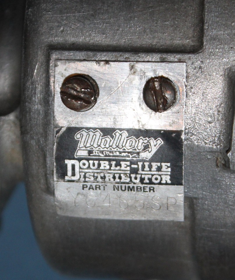 Vintage Mallory Dual Point Distributor YC465HP Tach Drive Small Big ...