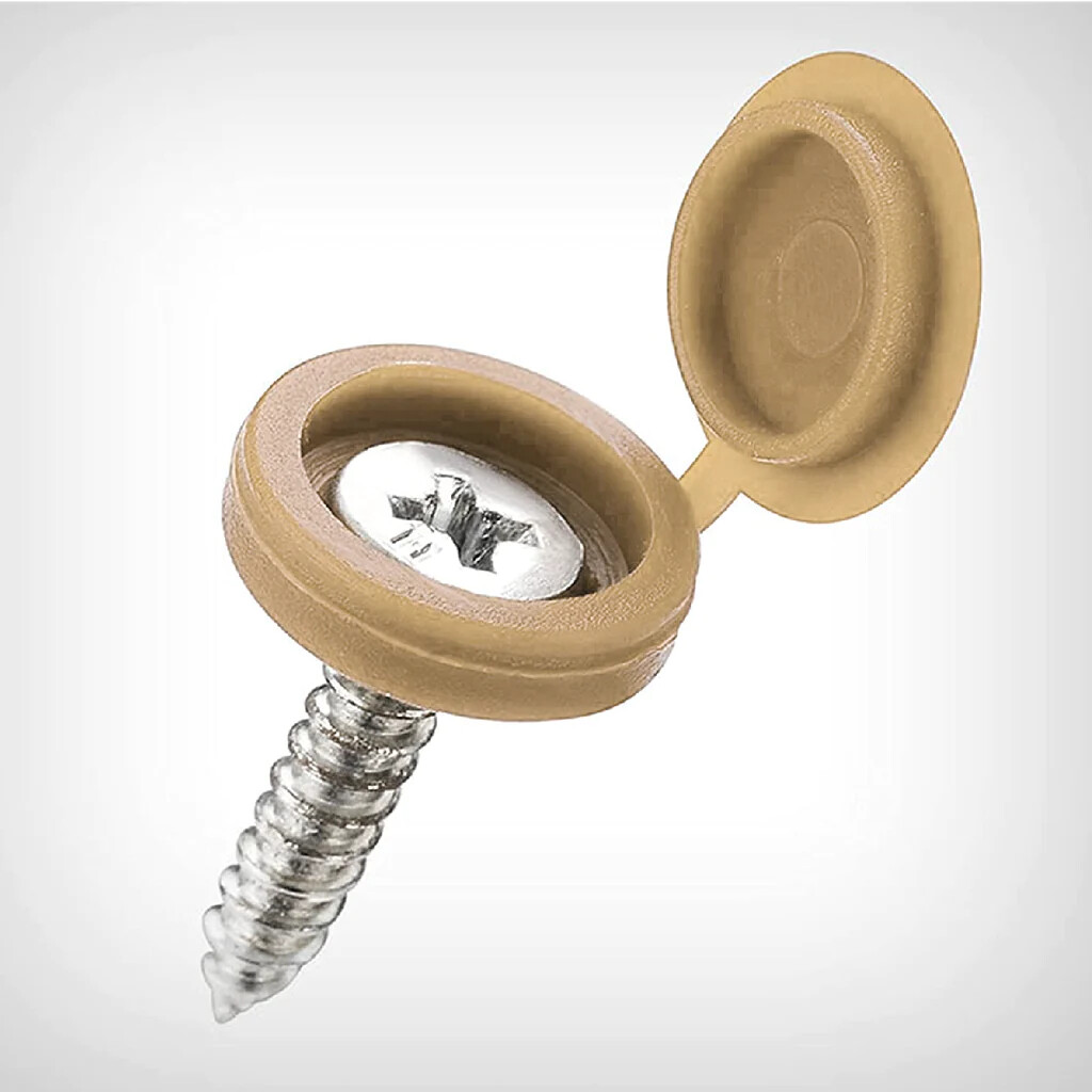 Plastic Hinged Screw Cap Cover One-Piece Large 10G - 12G Gauge ...