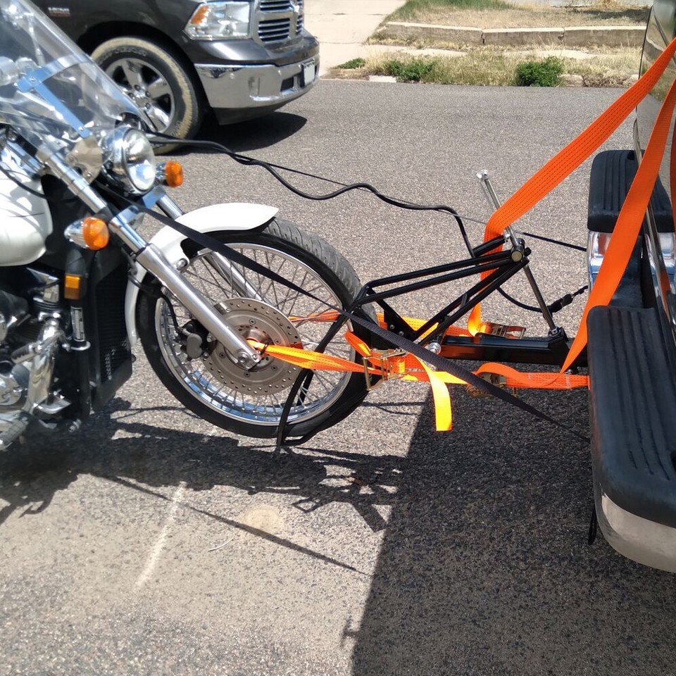 1000lbs Motorcycle Scooter Carrier Tow Receiver Trailer Hauler Hitch ...