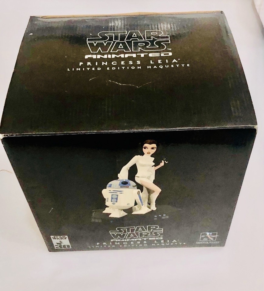 GENTLE GIANT Star Wars Animated Statue Leia & R2-D2 Excellent Condition ...