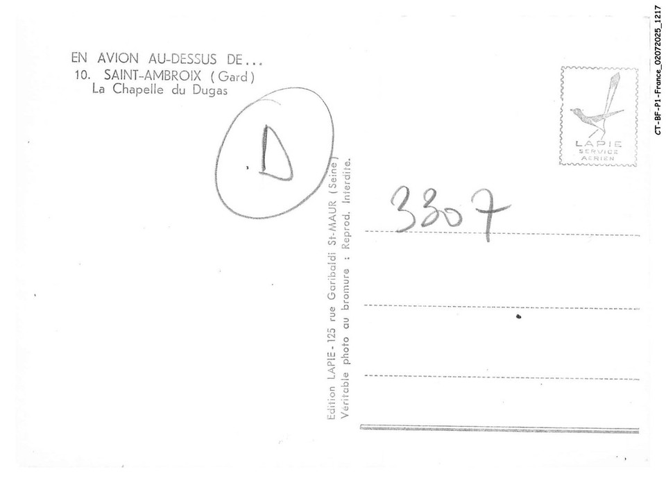 CT-BFP1-0609-30 - Im Flugzeug Über st-Ambroix - Die Kapelle Du Dugas | eBay