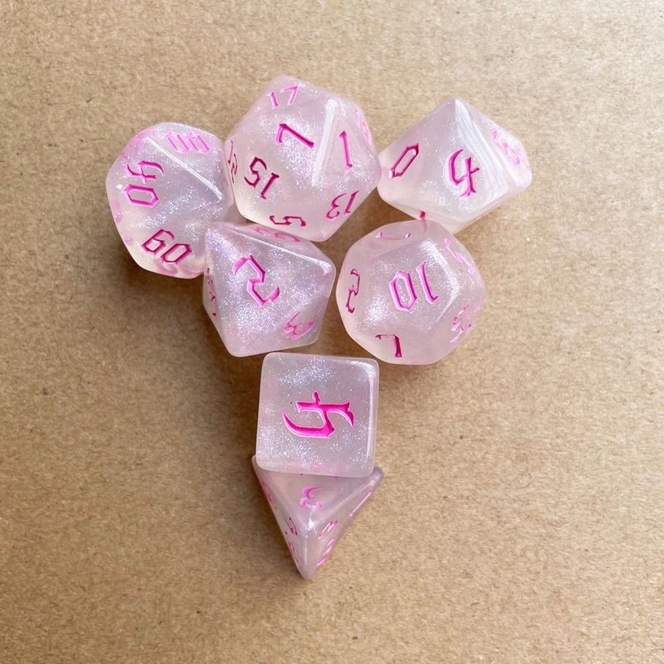 Acrylic D4 D6 D8 D10 7-Die DND Dice Polyhedral Dice Table Game Game ...