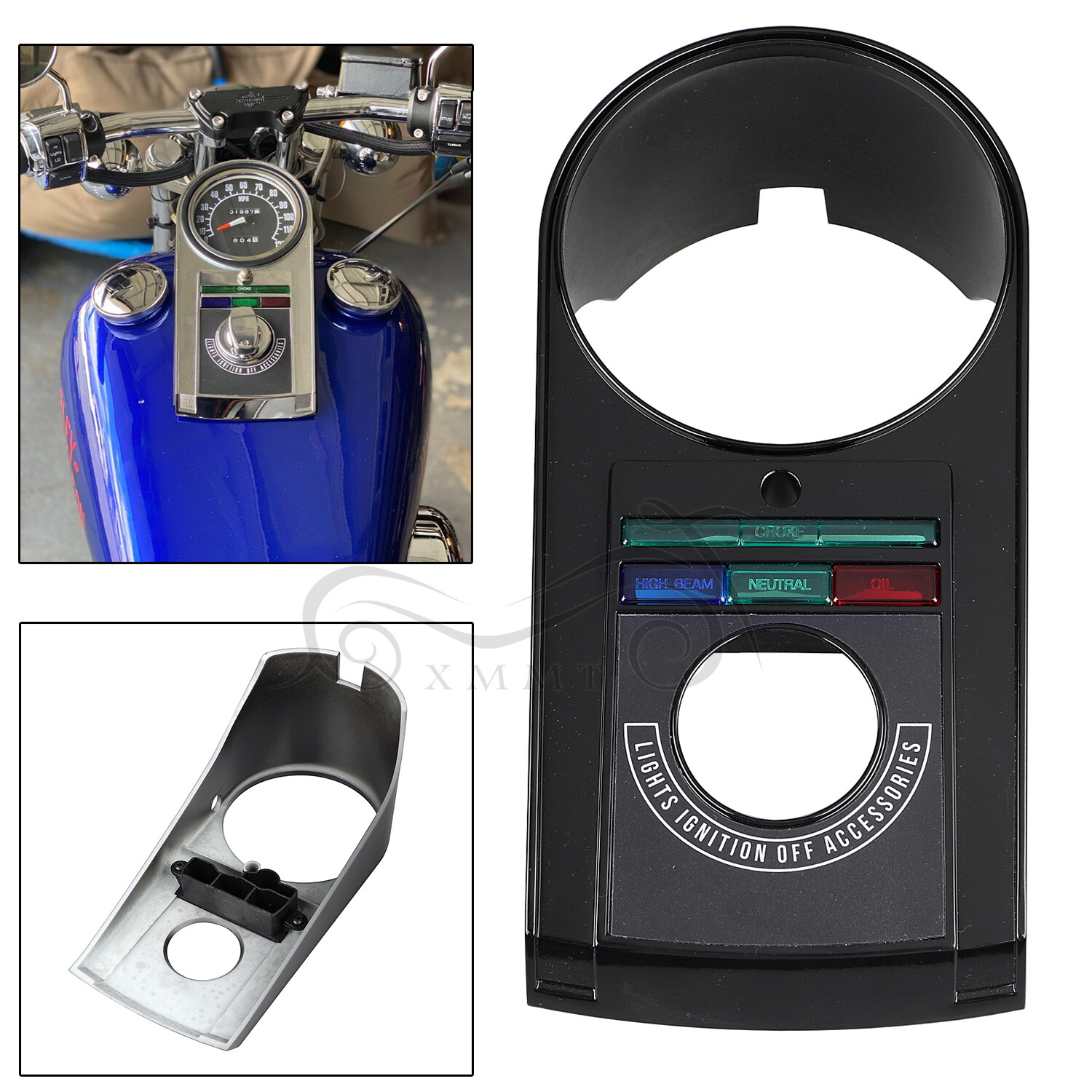 Black Dash Speedo Housing Kit Fit For Harley Wide Electra Glide FLH ...