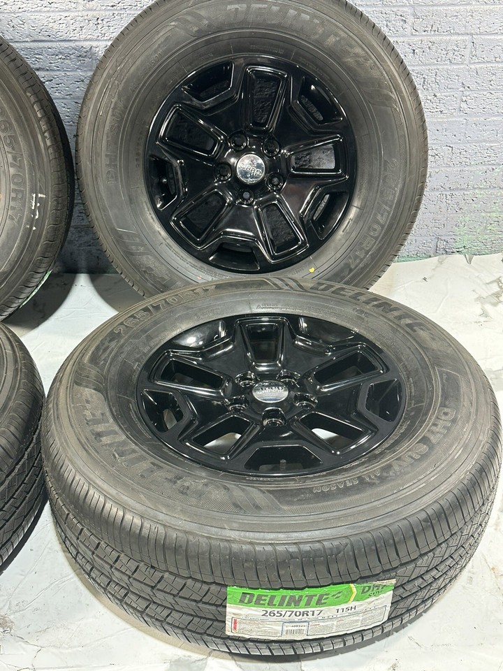 17" Jeep Wrangler RUBICON OEM wheels rims tire NEW 2016 2017 2018 2019 ...
