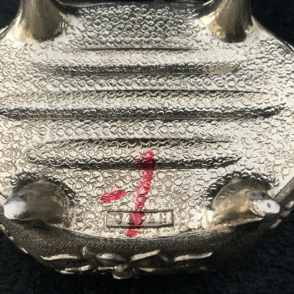 Vintage Silver Plated Embossed Footed Jewelry Or Trinket Box 3”W 1 3/4 ...
