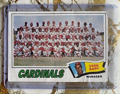 1977 Topps #183 Vern Rapp - St Louis Cardinals Team Unmarked Checklist ...