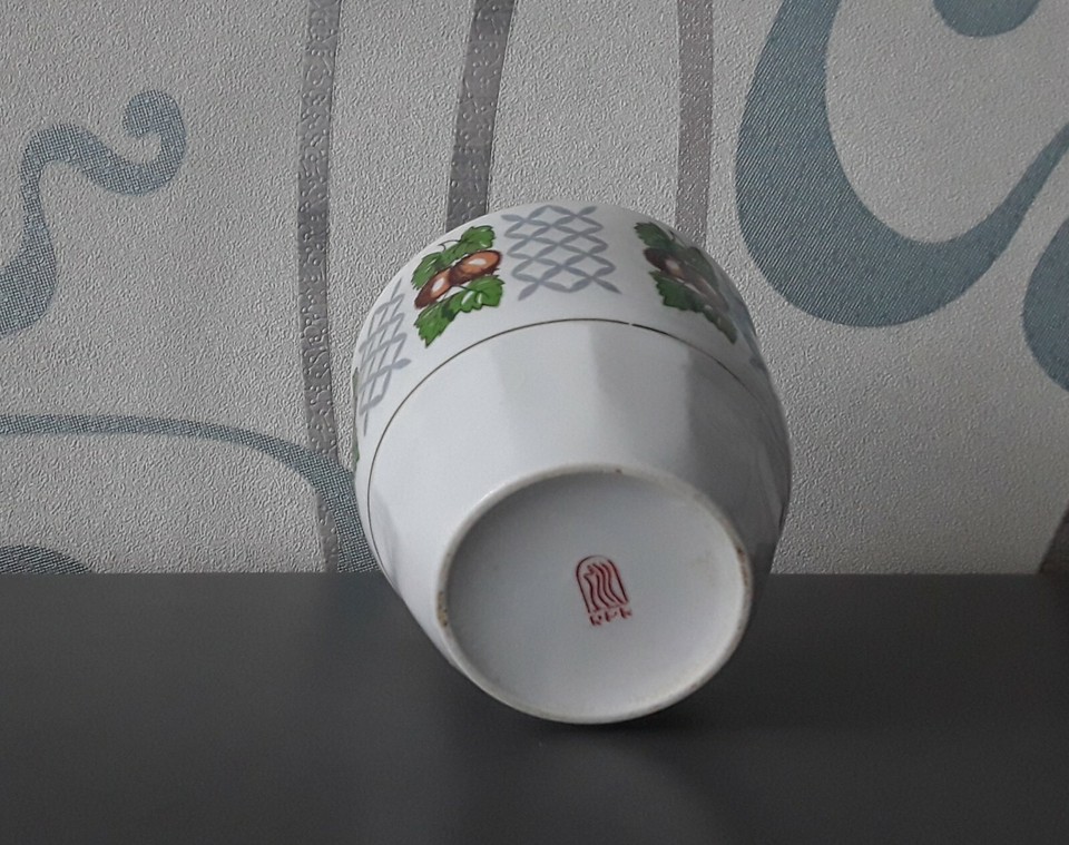 Vintage Soviet Latvia Riga RPR Porcelain Cup Mug Berries Gooseberry ...